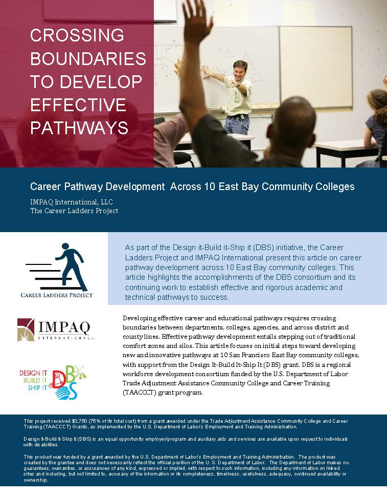 Crossing Boundaries to Develop Effective Pathways - Career Ladders Project