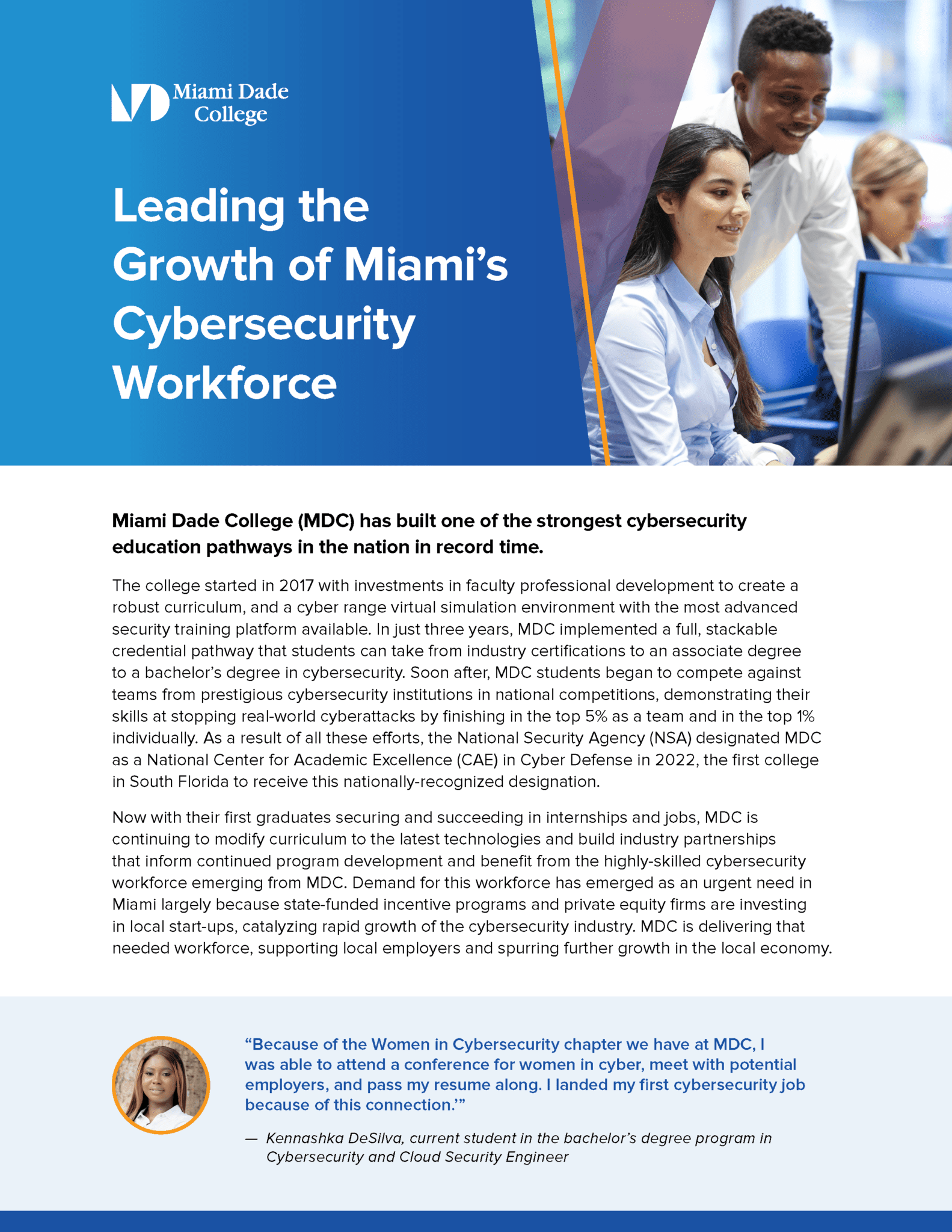 Leading the Growth of Miami’s Cybersecurity Workforce - Career Ladders ...