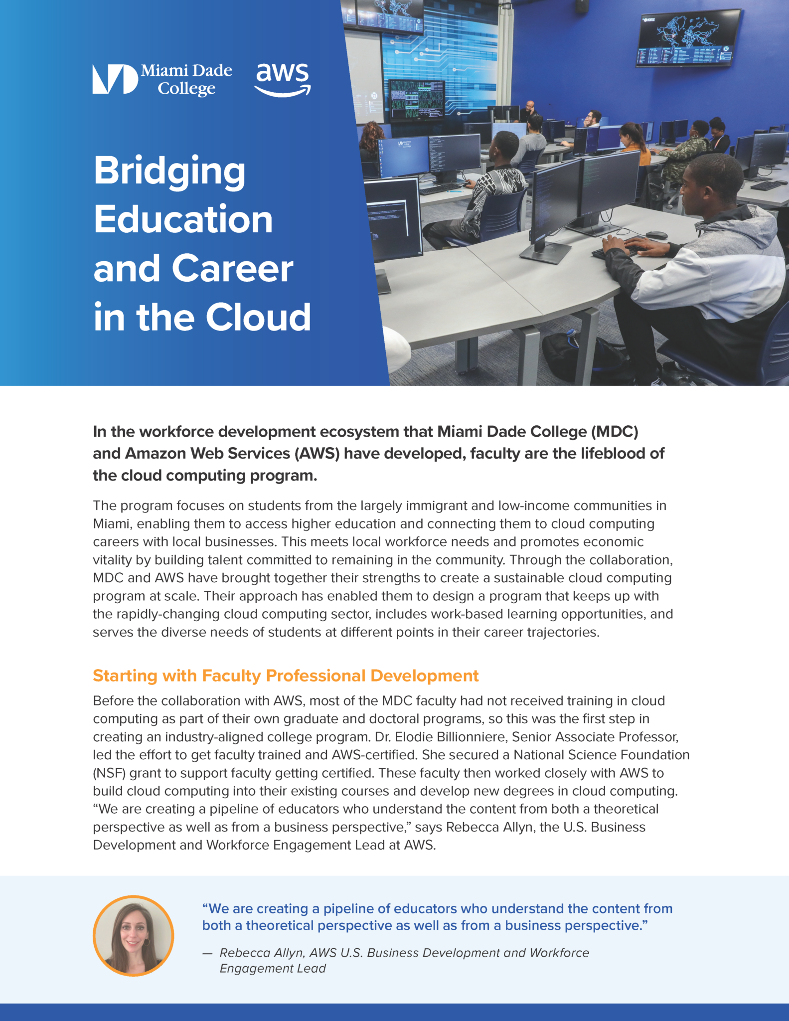 Bridging Education and Career in the Cloud - Career Ladders Project