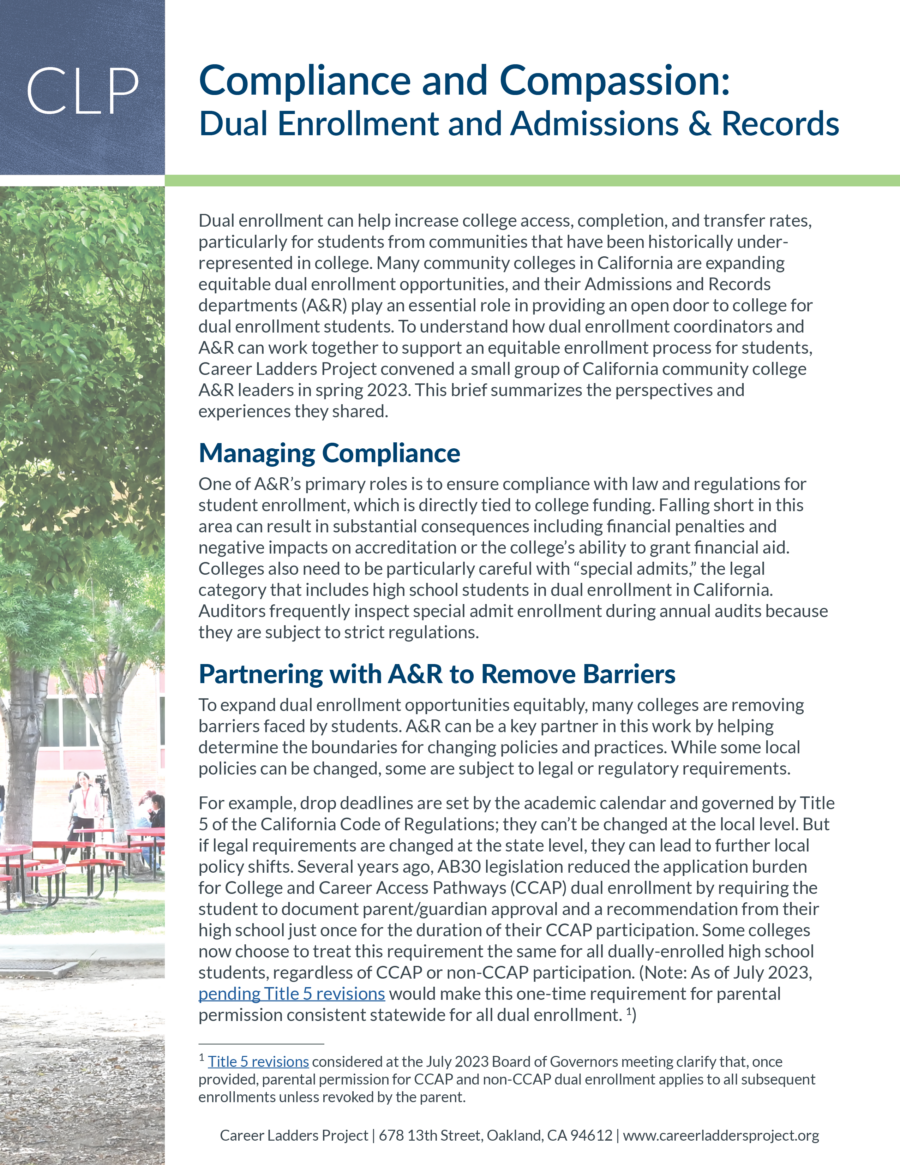 Compliance and Compassion - Career Ladders Project