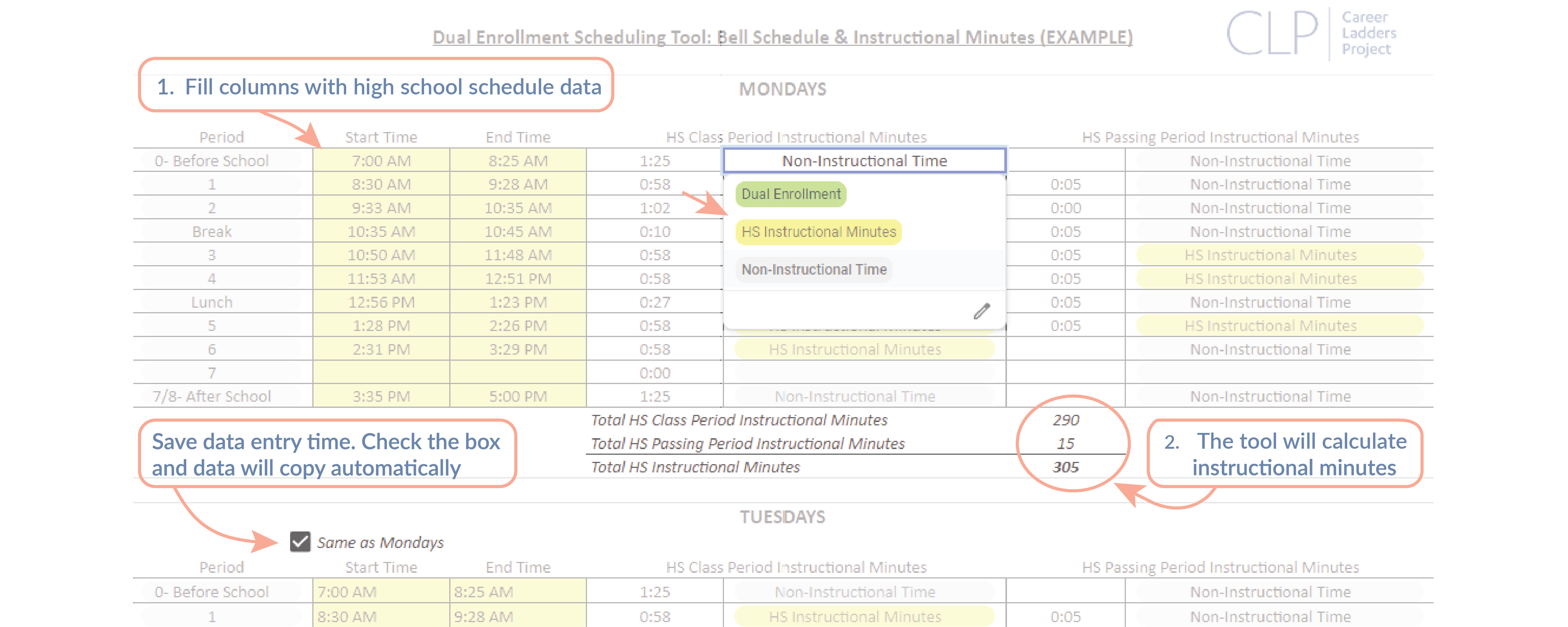 Dual Enrollment Scheduling Tool - Career Ladders Project