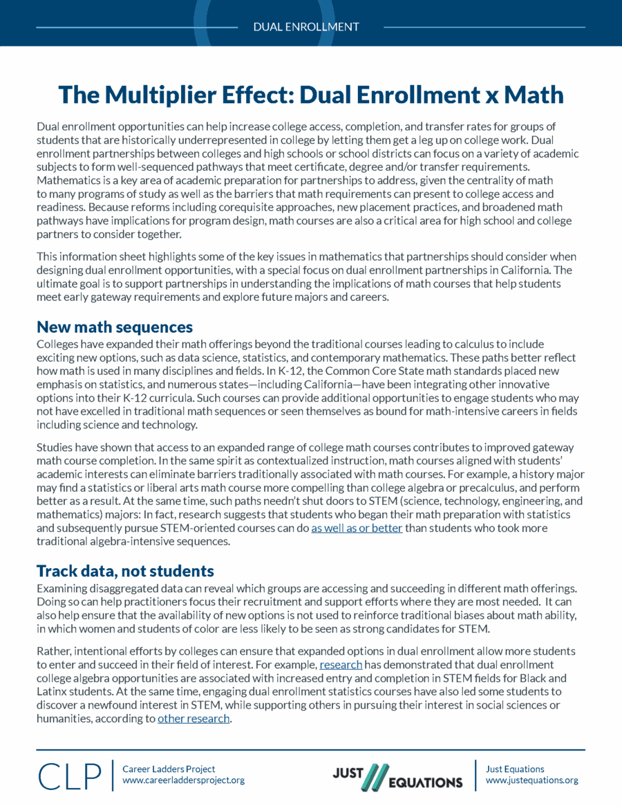 The Multiplier Effect - Career Ladders Project